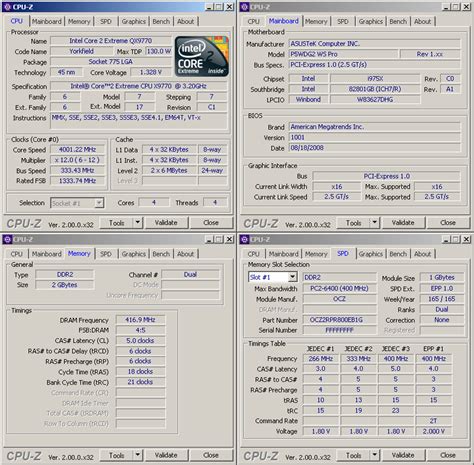 Intel Core Duo E Intel Core Extreme Qx Asus P Wdg Ws Pro