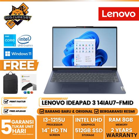 Jual Laptop Lenovo Ideapad Iau Fmid I U Gb Uhd Fhd W Ohs Abyss Blue Shopee