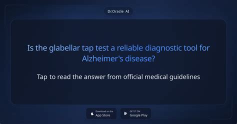 Is The Glabellar Tap Test A Reliable Diagnostic Tool For Alzheimers