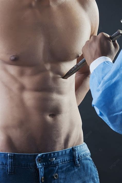 Man Using Chisel On Muscular Body Photo Background And Picture For Free Download Pngtree