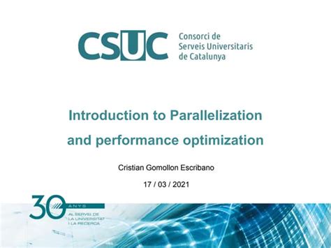 introduction to parallelization ans performance optimization ppt