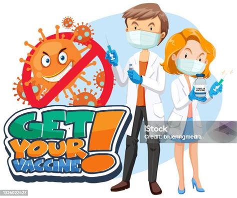 의사 만화 캐릭터와 백신 글꼴 배너를 가져옵니다 건강관리와 의술에 대한 스톡 벡터 아트 및 기타 이미지 건강관리와 의술 격리 독성 물질 Istock