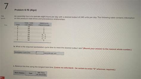 solved 7 problem 6 15 algo 714 points an assembly line is