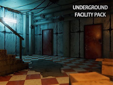 Underground Facility Pack 3d 工业场景 Unity Asset Store