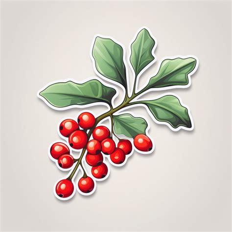 Cute Mistletoe Cherry Plant Fruit Free Photo Illustration Rawpixel