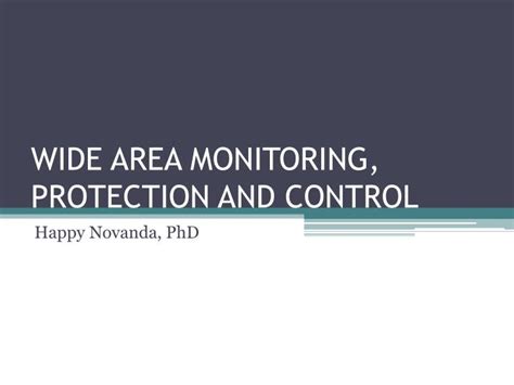 Ppt Wide Area Monitoring Protection And Control Powerpoint