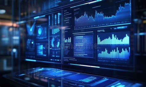 Data Visualization Dashboard Displaying Analytics Graphs And Metrics