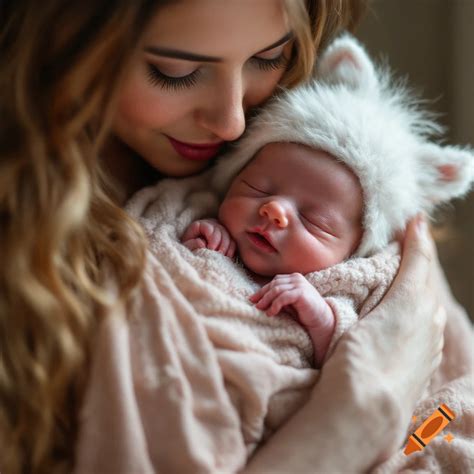 Billie Eilish As A Newborn Infant Held By Her Mother On Craiyon