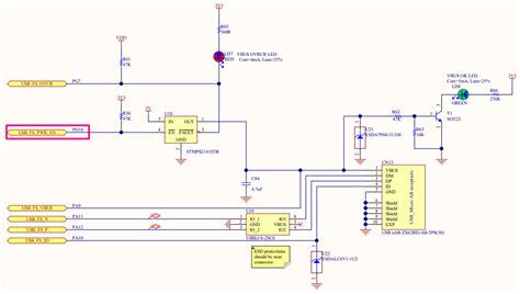 how to implement the usb host in stm32 using the a