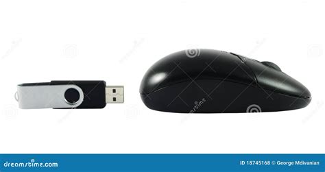 Mouse With USB Memory Stick Stock Photo Image Of Technology Communication 18745168