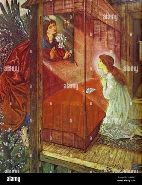 The Annunciation The Flower Of God 1862 By Edward Burne Jones Stock