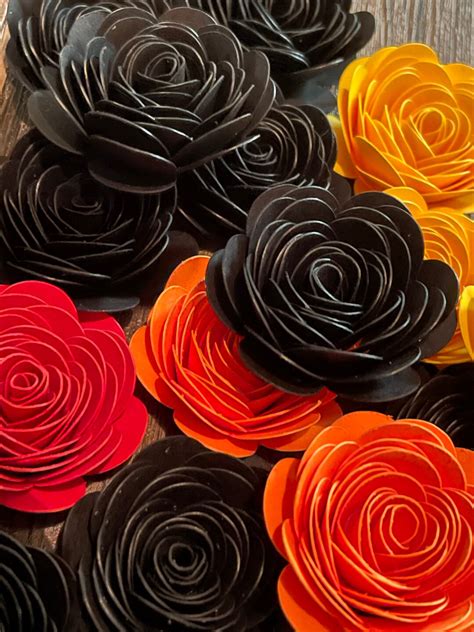 12 Paper Hand Rolled 1 15 Inch Flowers Craft Tool Art Deco Etsy