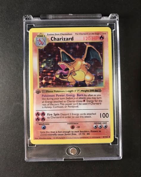 ポケモンカード Shadowless Charizard リザードン Pokemon Card Base 初期 旧裏面 英語 1999 1st