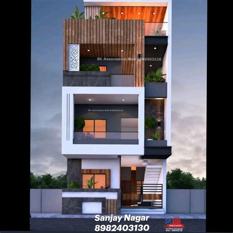 20 Feet Modern G 3 Front Elevation Design