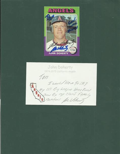 The Angels In Order One Page Of John Doherty