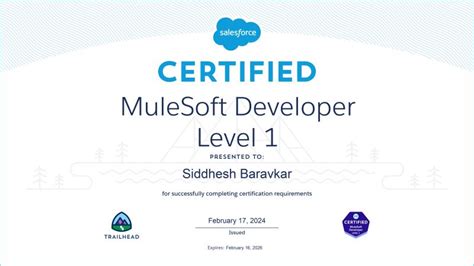Siddhesh Baravkar On Linkedin Mulesoft Certified Developer Level 1