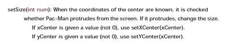 solved complete method public void setsize int num of