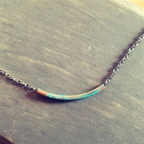 Copper Mini Patina Pipe Necklace