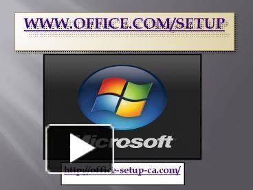 PPT OFFICE COM SETUP DOWNLOAD AND INSTALL MS OFFICE SETUP PowerPoint Presentation Free