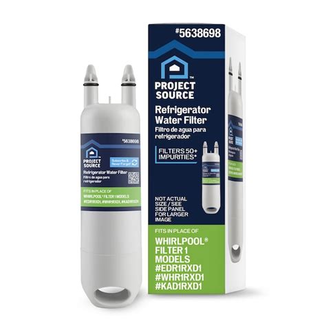 Project Source Push In Refrigerator Water Filter Fits Whirlpool Filter