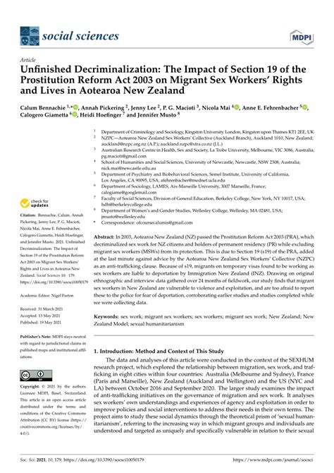 Pdf Unfinished Decriminalization The Impact Of Section 19 Of The