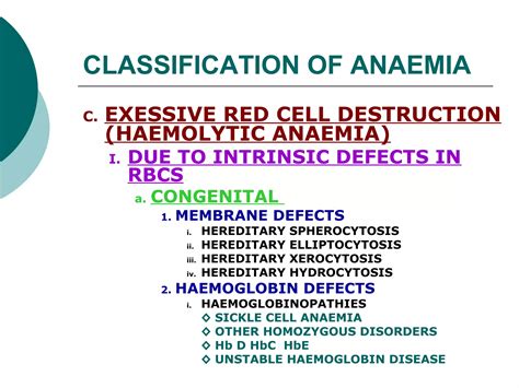 Classification Of Anemia PPT