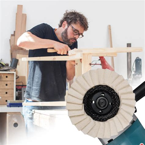 125mm 버핑 휠 5 펠트 디스크 앵글 그라인더 버핑 휠 왁스 처리 된 유리 버핑 디스크 루버 앵글 그라인더 폴리싱 디스 Aliexpress