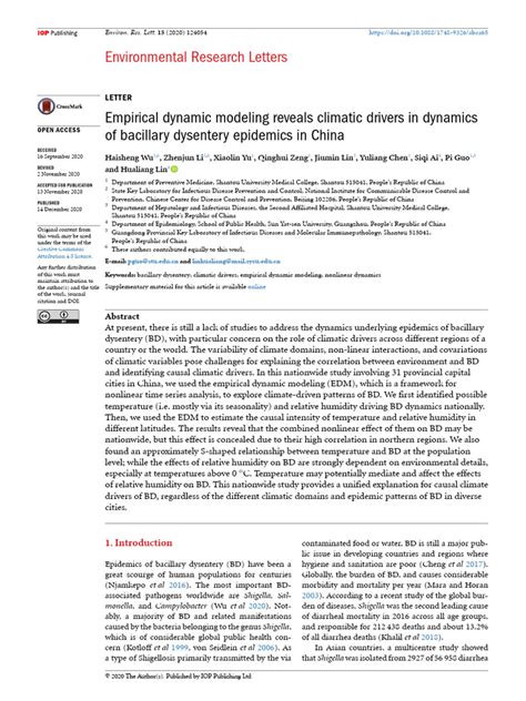 Empiricaldynamicmodelingrevealsclimaticdriver Pdf Time Series Climate