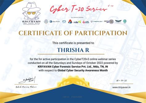 Thrisha Rajan On Linkedin Cybersecurity Webinar Learningandgrowing Cyberdefense