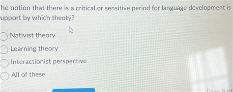 solved he notion that there is a critical or sensitive