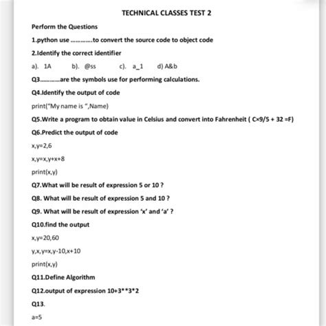 Test 2 Computer Application Assignment Teachmint