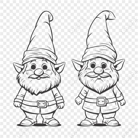 옷을 입고 개요 스케치 드로잉을 색칠하기 위해 서있는 두 개의 격언 벡터선 그리기하얀색 Png 일러스트 무료 다운로드
