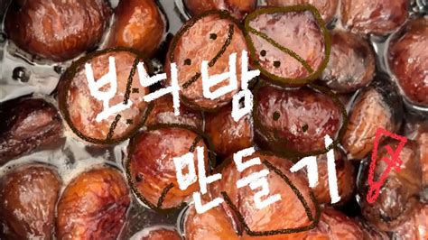 보늬밤 너 내 도도독도동 가을 디저트 보늬밤 만들기 브이로그 😎 Youtube