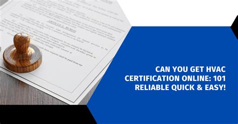 Can You Get Hvac Certification Online 101 Reliable Quick And Easy Hvac Guide Guys