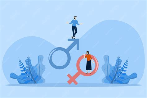 Premium Vector Gender Business Gap Concept Inequality Between Men And