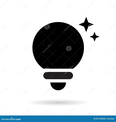 Tips Icon Vector Light Bulb Solution With Star Sign Symbol Stock