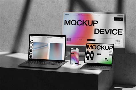 Vibrant Device Mockup Template For Dynamic Digital Presentations