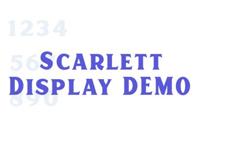 Scarlett Display Demo Font Free [download Now]