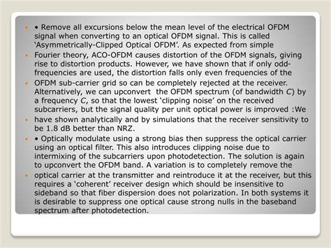 Ppt Optical Orthogonal Frequency Division Multiplexing Oofdm