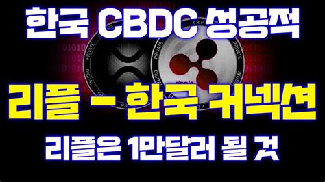 리플 Xrp 속보 한국의 Cbdc 성공적 리플과 한국의 커넥션 리플은 1만달러가 될 것 리플코인 리플 코인 Youtube