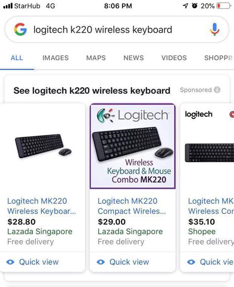 Logitech K220 Wireless Keyboard And Mouse Computers And Tech Parts And Accessories Mouse