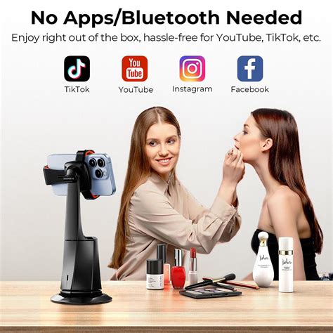 Auto Face Tracking Tripod 360° Rotation Fast Follow No Apps Needed With Auto Face Tracking Tripod 360° Rotation Fast Follow No Apps Needed With