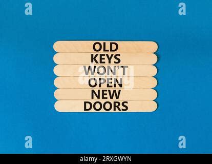 Old Keys Do Not Open New Doors Symbol Concept Words Old Keys Do Not