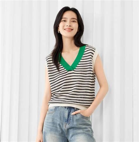 イエベ服 バイカラーノースリーブニット（イエベ春向け） Tシャツ・ベスト イエベファッション専門通販 Iebel