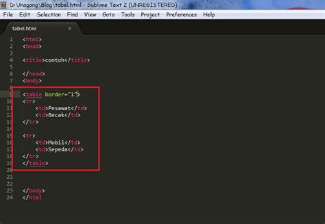 Tips Untuk Membuat Tabel Sederhana Di Html Seputar Komputer