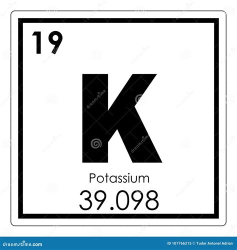 Potassium Chemical Element Stock Illustration Illustration Of Element