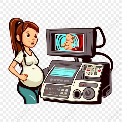 소노그래퍼 초음파 벡터클립 아트만화상표 Png 일러스트 무료 다운로드 Lovepik