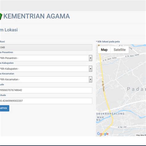 jual web gis lokasi pesantren dengan php mysql kota padang intiphp