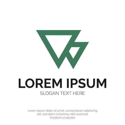 Premium Vector W Letter And Triangle Logo Design