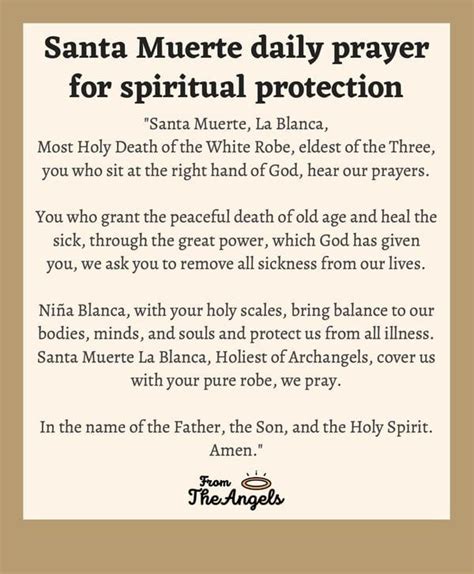 5 Santa Muerte Prayers For Protection For Beginners Artofit